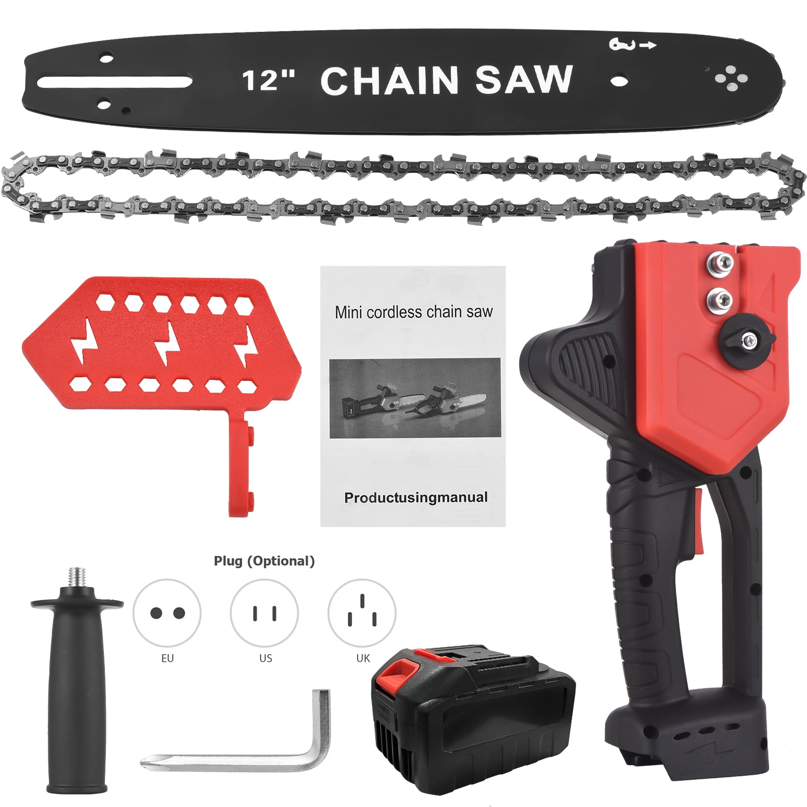 Electric saw,48-volt -ion Handheld Inches With Motor Chain Saws With ...