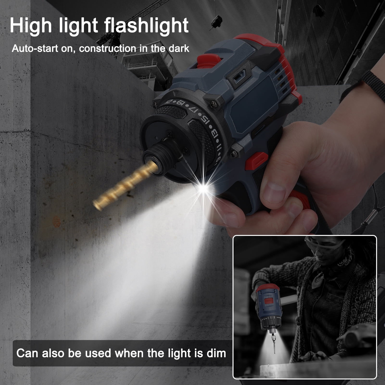 Electric screwdriver,55nm Torque Motor Driver Appliances Furniture ...