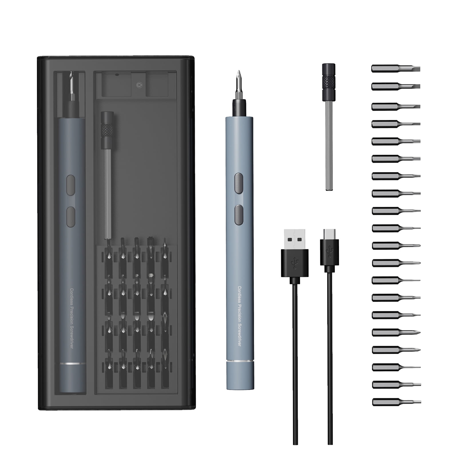 Electric screwdriver, Precision Set Kit With Led Portable Tool Kit ...