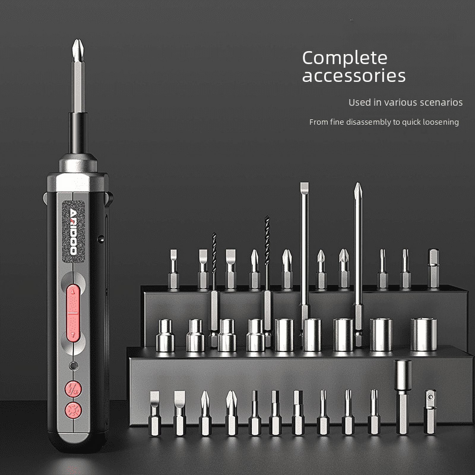 Electric screwdriver small household rechargeable mini lithium battery ...