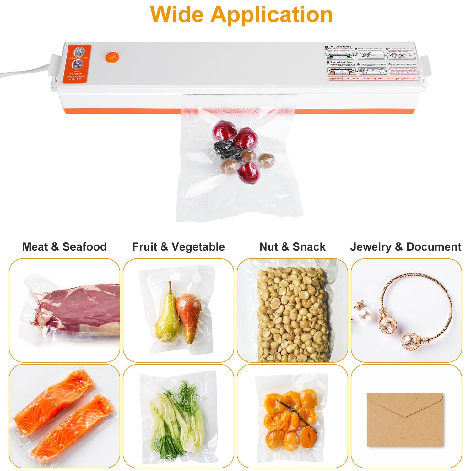 Electric vacuum sealing machine, household fully automatic food vacuum ...