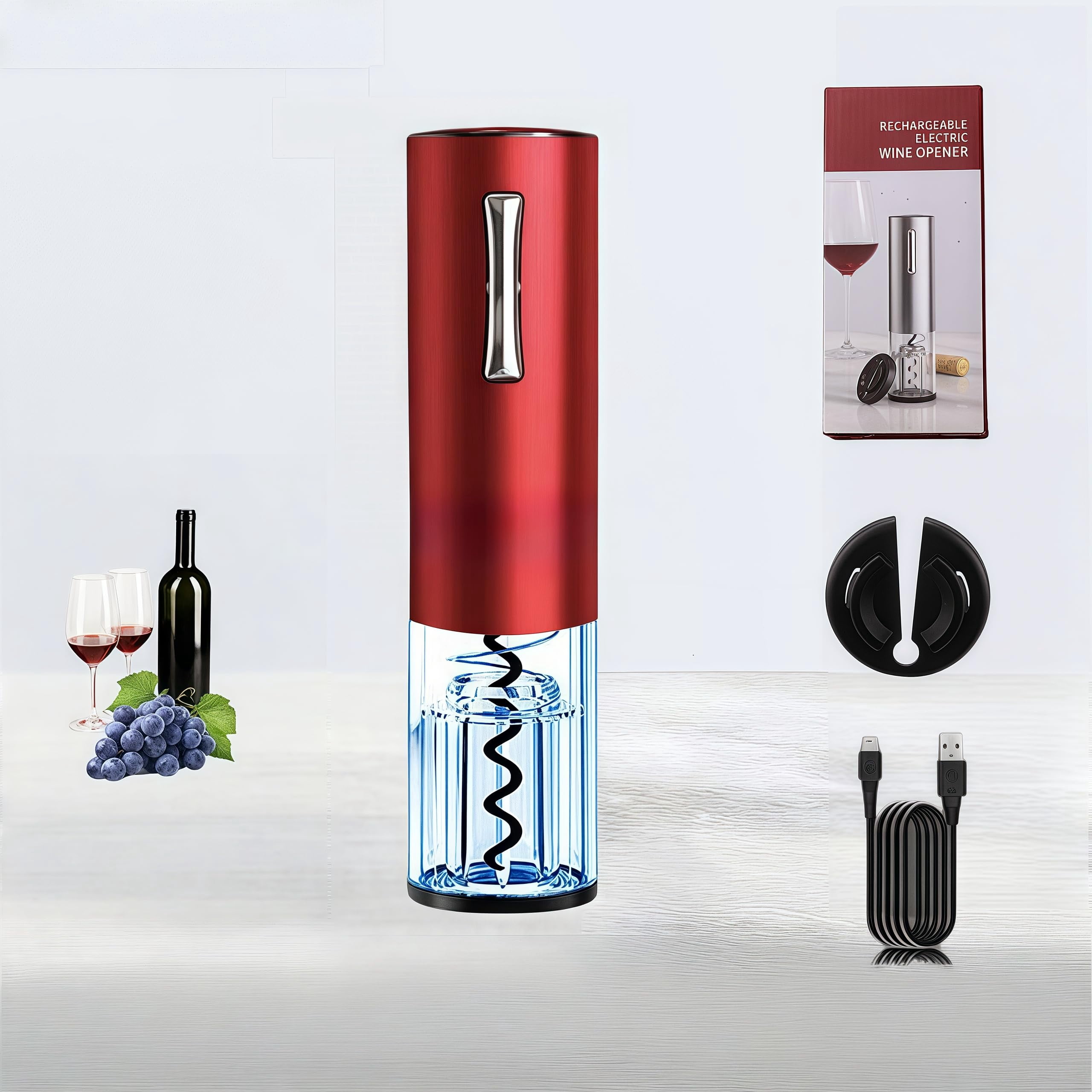 Electric wine bottle opener &rechargeable wine bottle opener with Foil ...