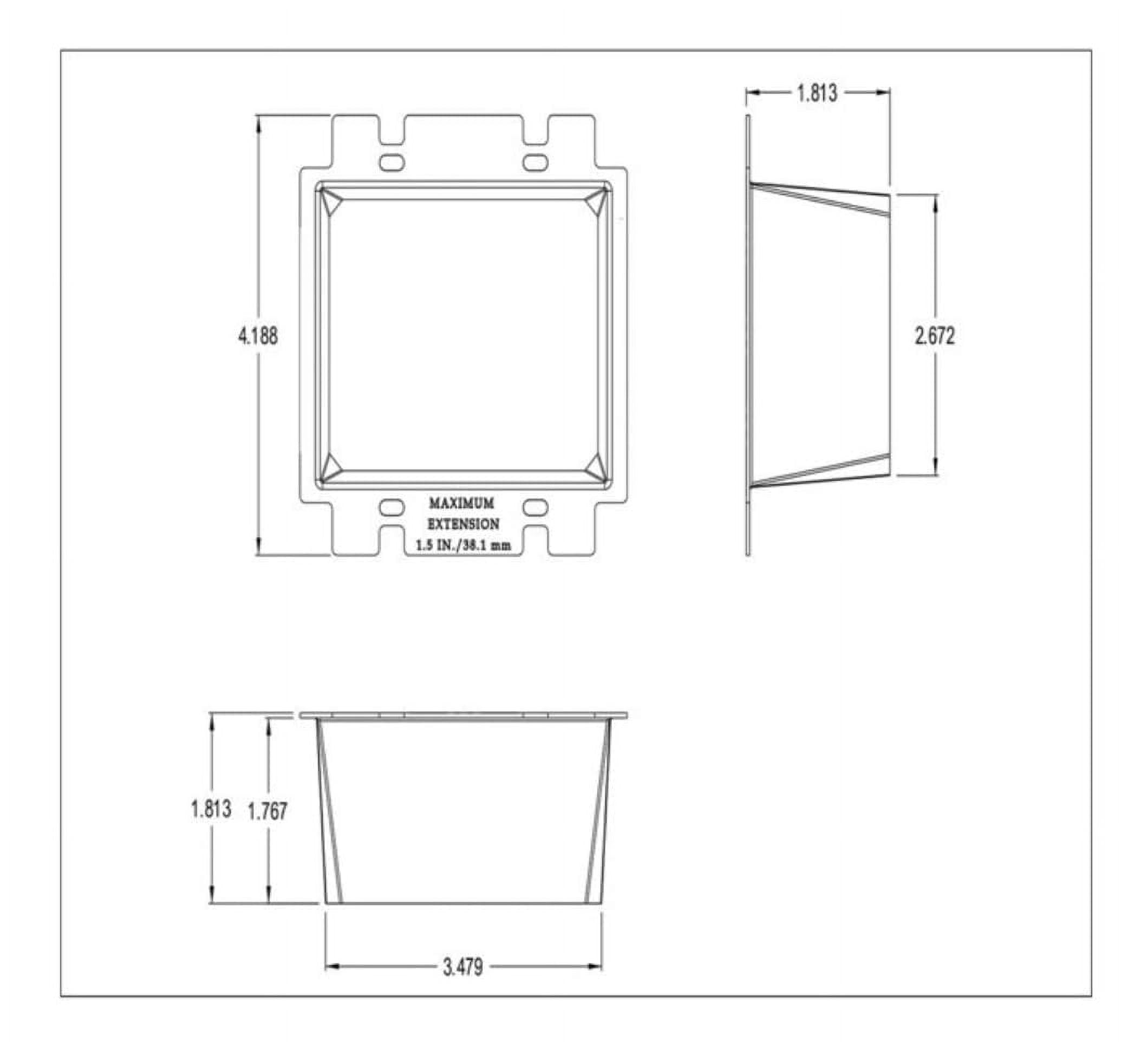 Electrical Box 2 Gang BE-BE2 Extends Electrical Box up to 1 1/2" Flush ...