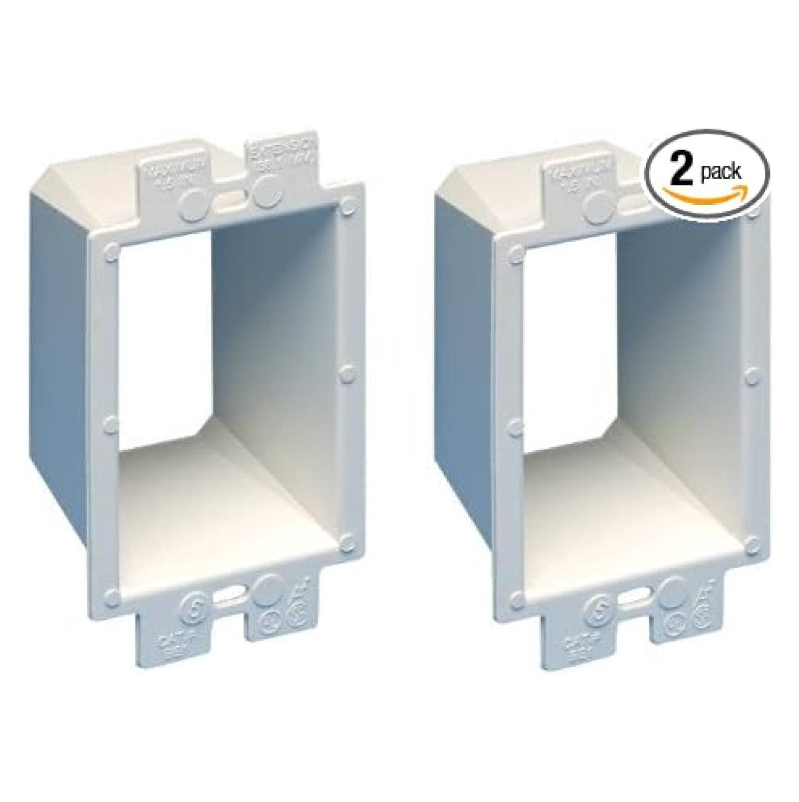 Electrical Box Extender 2-Pack - 1-Gang, Non-Conductive Box Spacer ...