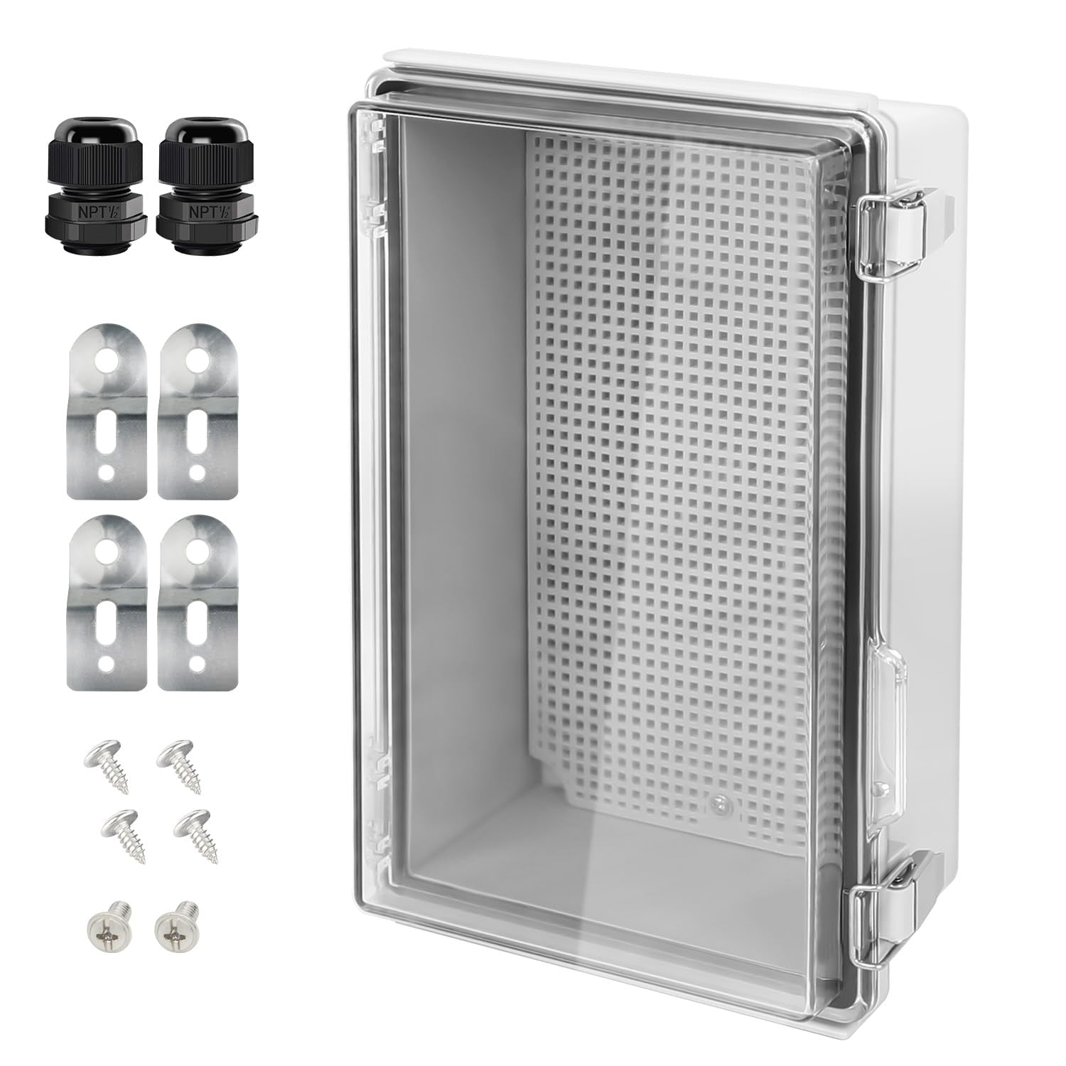 Electrical Box Hinged Clear Cover Stainless Latch Box ABS Plastic ...