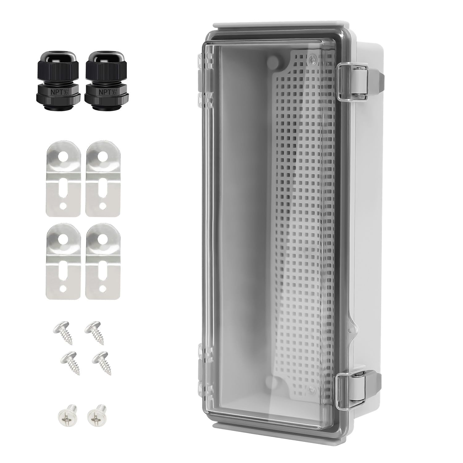 Electrical Box Hinged Clear Cover Stainless Latch Box ABS Plastic ...
