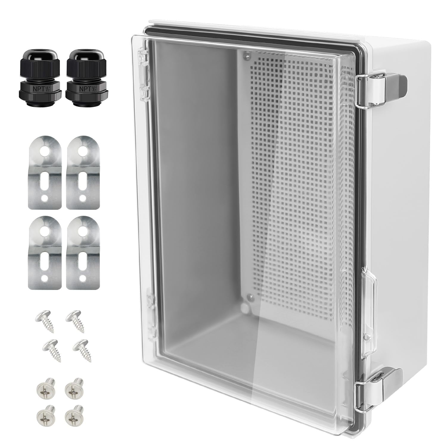 Electrical Box Hinged Clear Cover Stainless Latch Box ABS Plastic ...