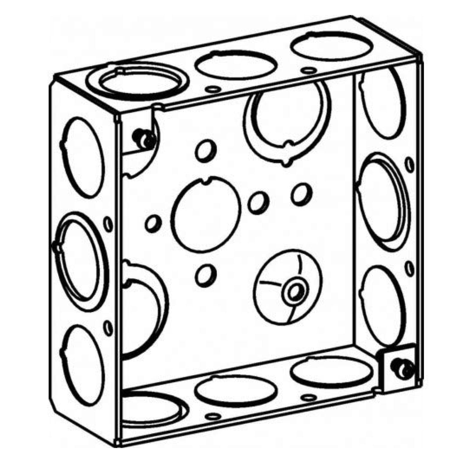 Electrical Boxes 4x4x1.5 Inch - 16 Gauge Steel Square Box Welded with ...