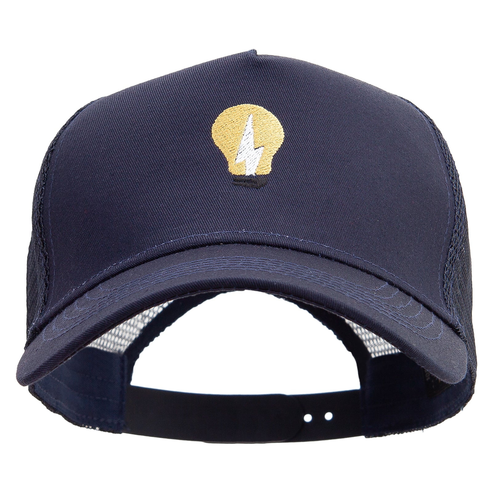 Electrical Bulb Five Panels Pro Style Trucker Mesh Cap - Navy OSFM ...