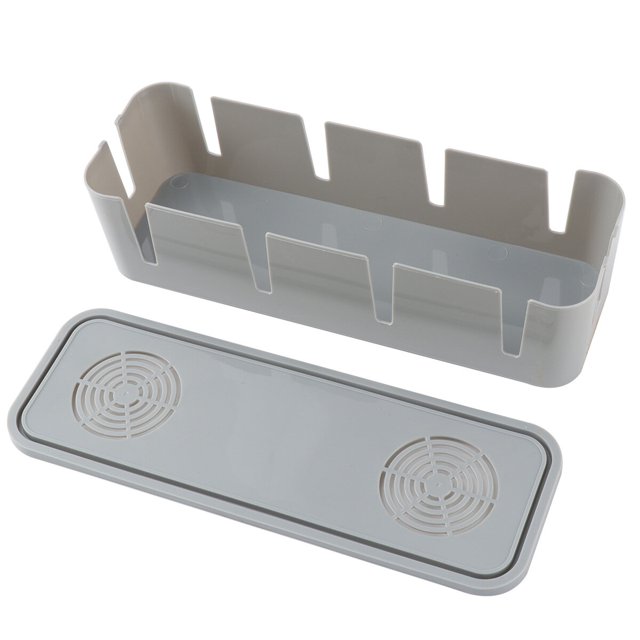Electrical Cable Management Strip Storage Organizer Hide Cords Grey ...
