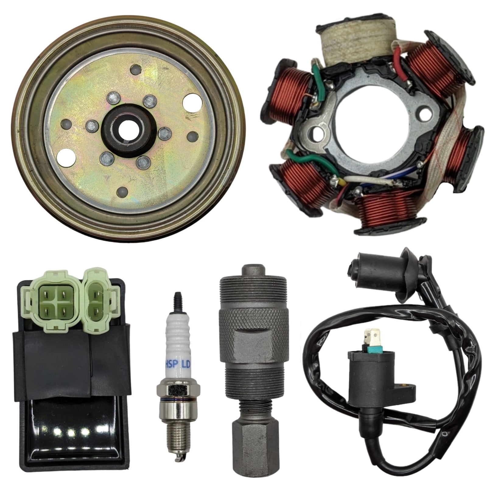 Electrical Component Kit GY6 Scooter ATV Kart CDI Flywheel Stator Coil ...