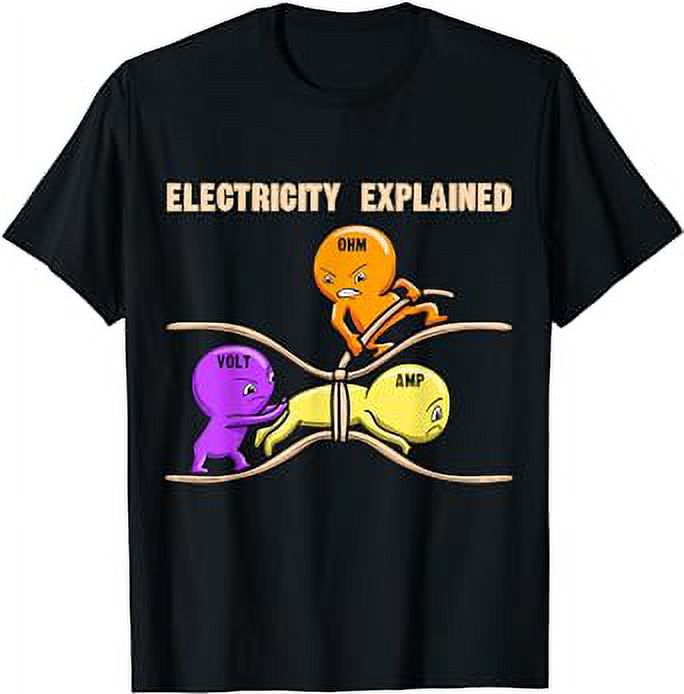 Electrical Diagram Electricity Explained Ohms Watts T-Shirt - Walmart.com