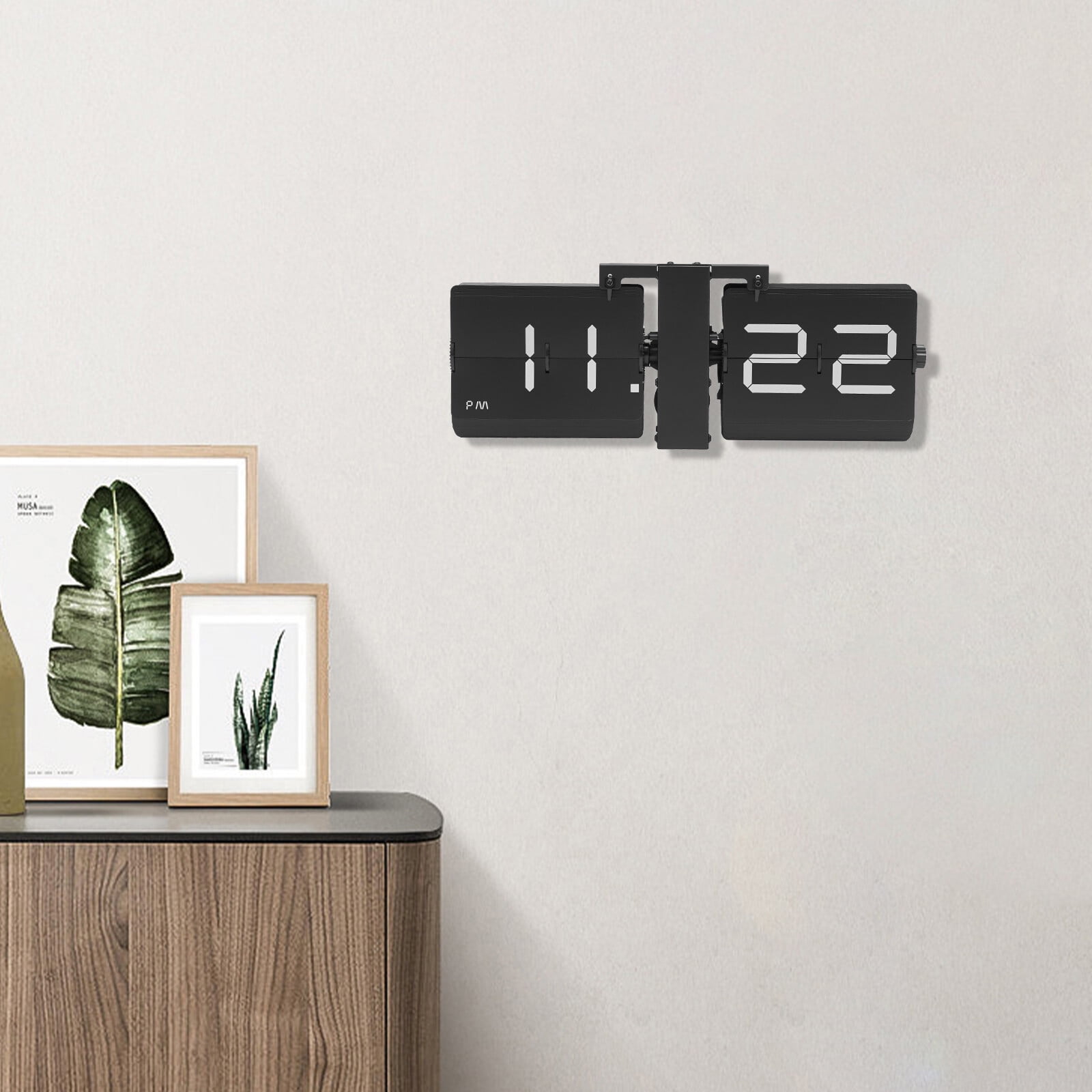 Electrical Digital Flip Clock Gray Flipping Out Wall and Tabletop Flip ...