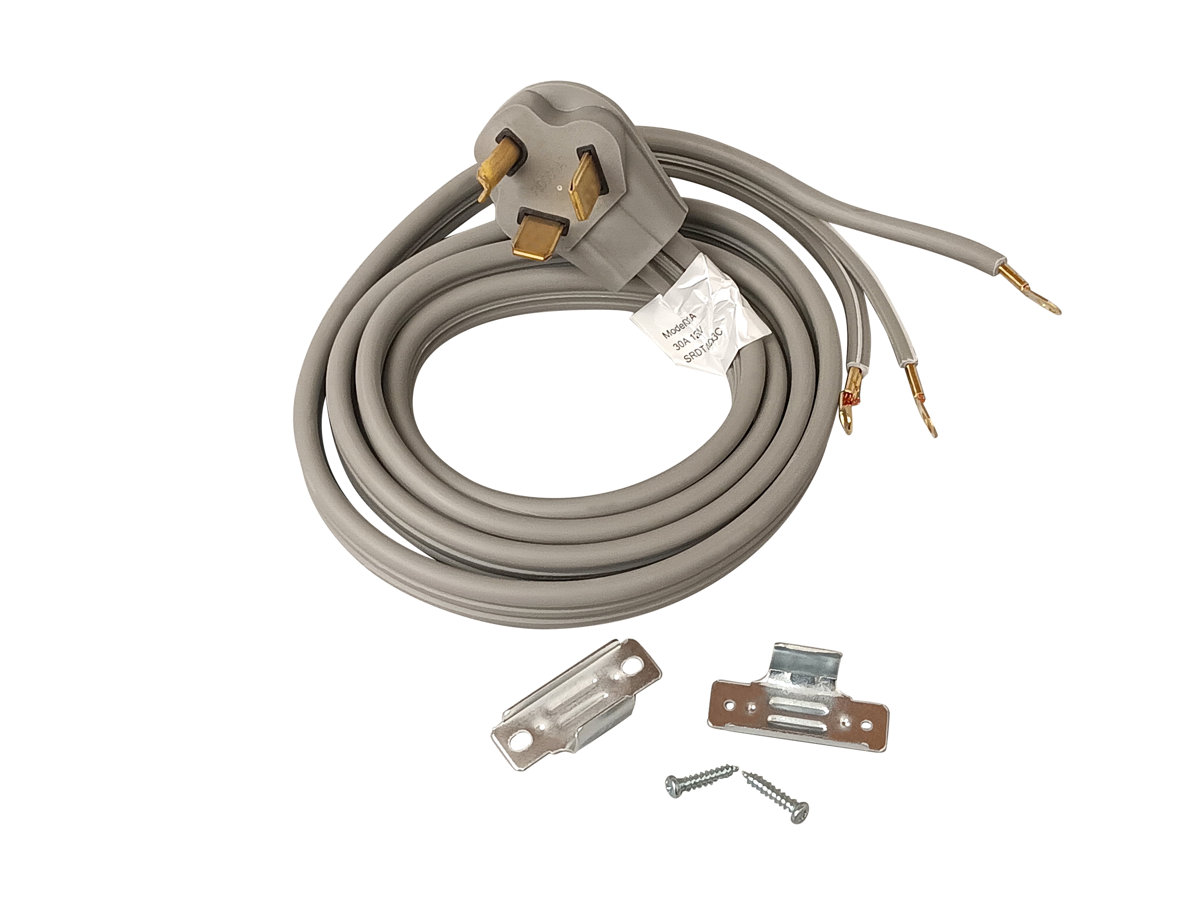 Electrical Dryer 6' Power Cord, 30 Amp, 3 Prong Wire 10 AWG, 125/250V ...