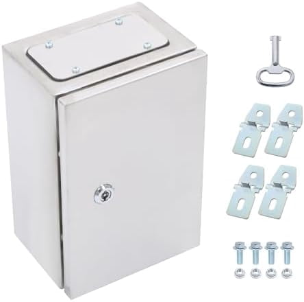 Electrical Enclosure Box, 12" x 8" x 6" Heavy-Duty Stainless Steel ...