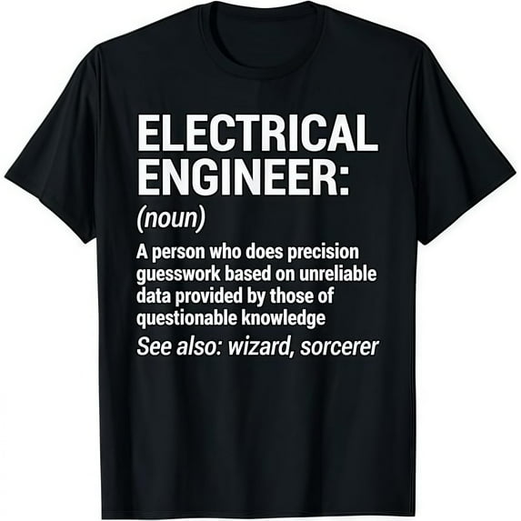 Electrical Engineer Definition Humorous T Shirt Funny Noun Description ...