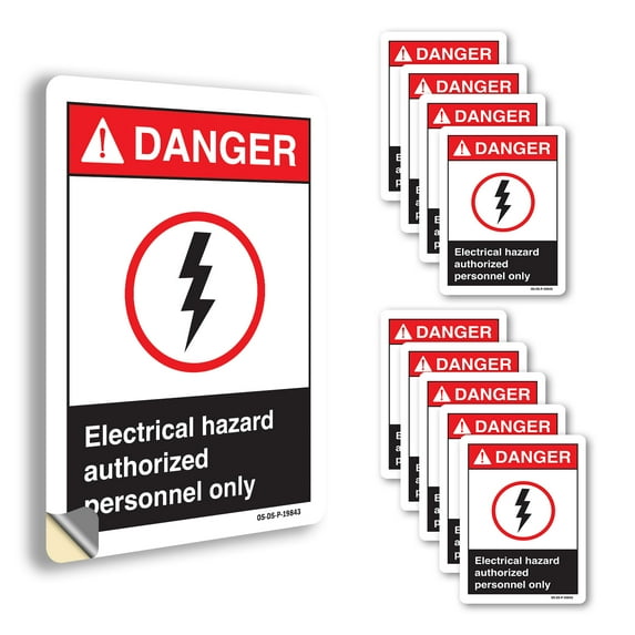 Electrical Hazard Authorized Personnel Only ANSI Danger Vinyl Decal ...