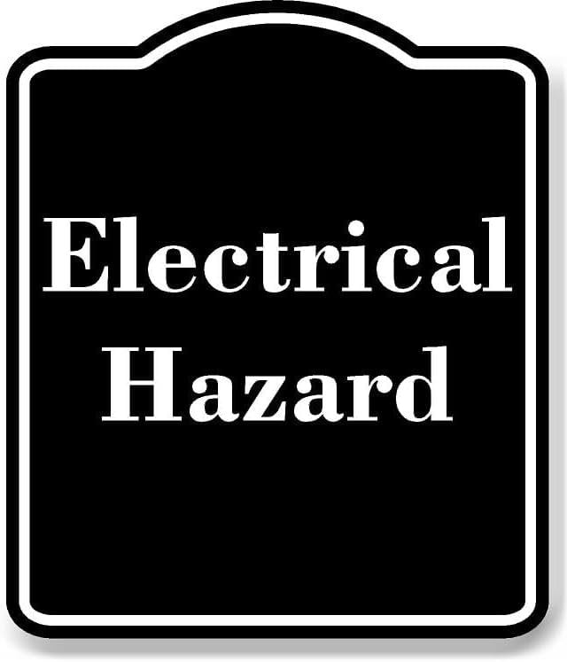 Electrical Hazard BLACK Aluminum Composite Sign 15''x18'' - Walmart.com