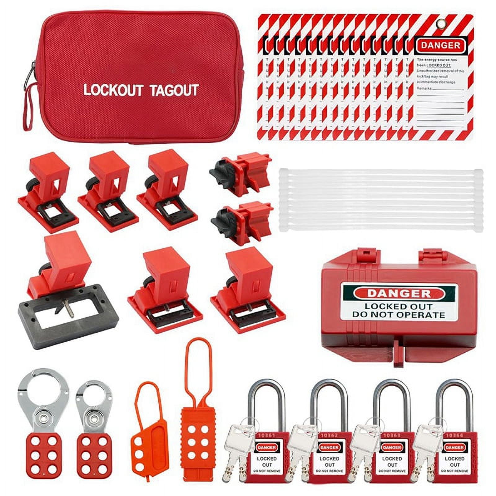 Electrical Locking Tag Kit, Buckle Set, Lotolock, Plug Lock, Nylon ...