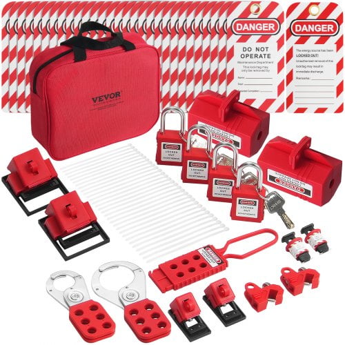 Electrical Lockout Tagout Kit, 47 PCS Safety Loto Kit Includes Padlocks ...