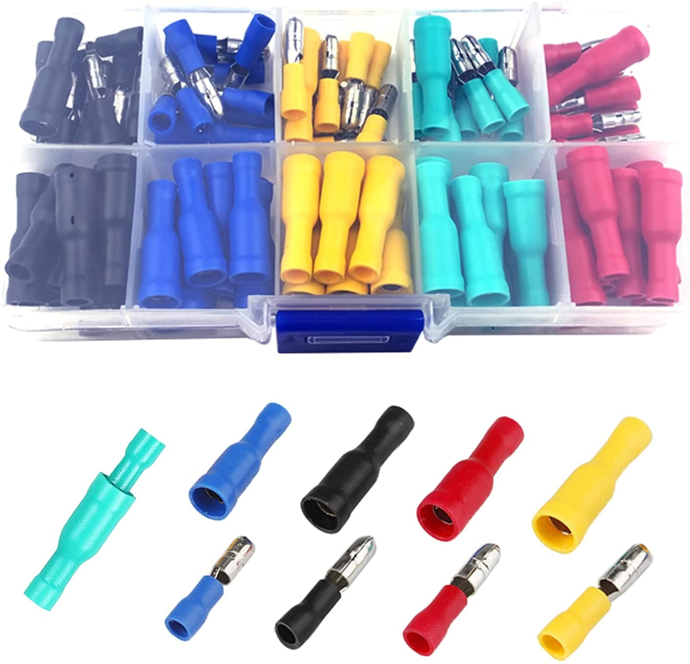 Electrical Lugs, 100pcs Insulated Electrical Crimp Terminals and ...