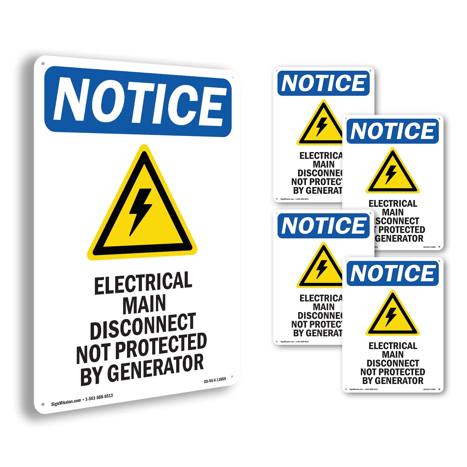 Electrical Main Disconnect OSHA Notice Aluminum Sign 24 Inch x 18 Inch ...