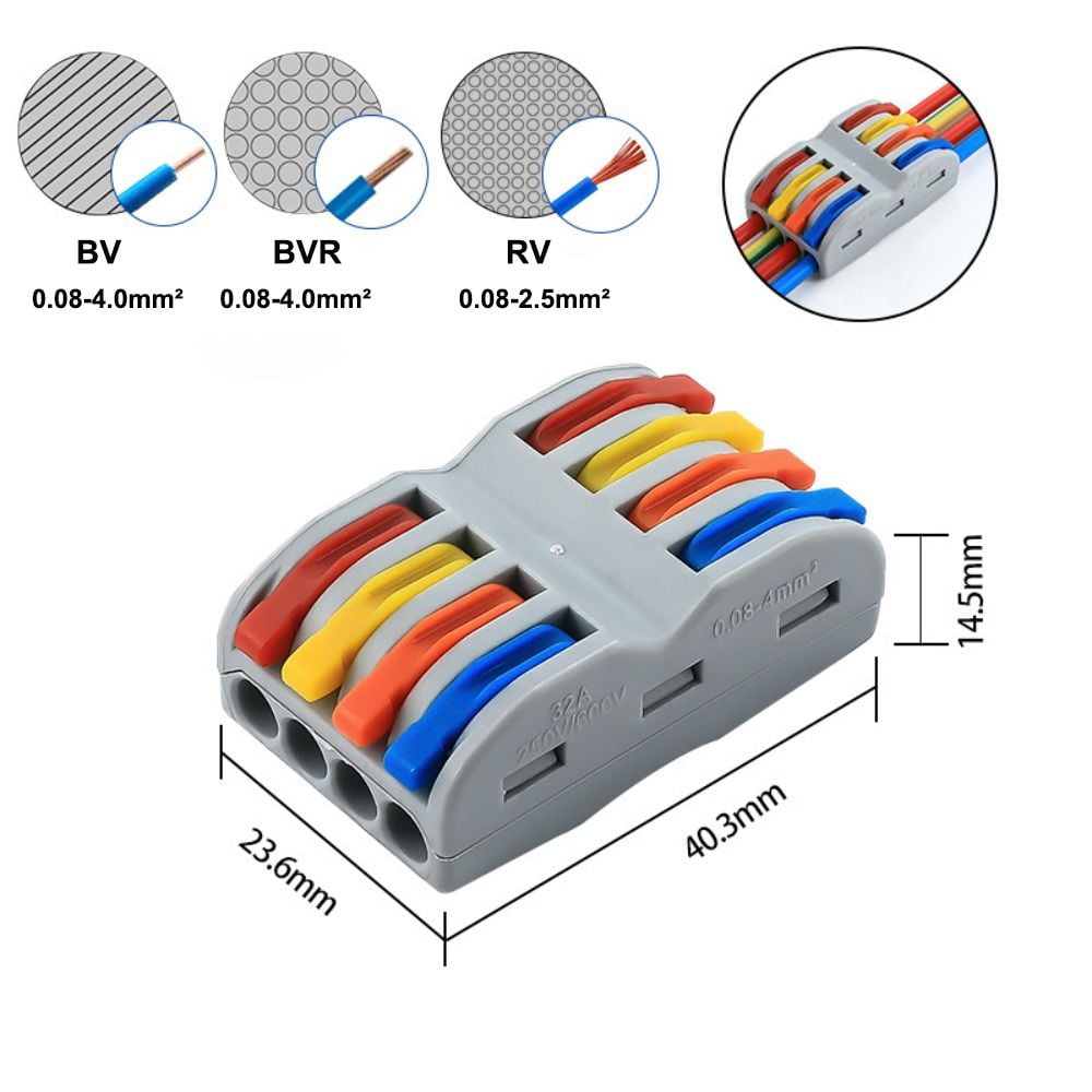 Electrical Mini Small Wiring Connector Universal Compact Compact Splice ...