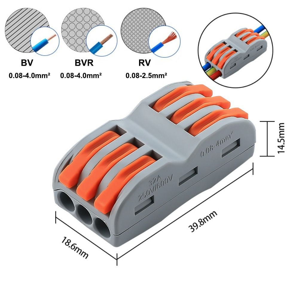 Electrical Mini Small Wiring Connector Universal Compact Compact Splice Electrical Connectors ...
