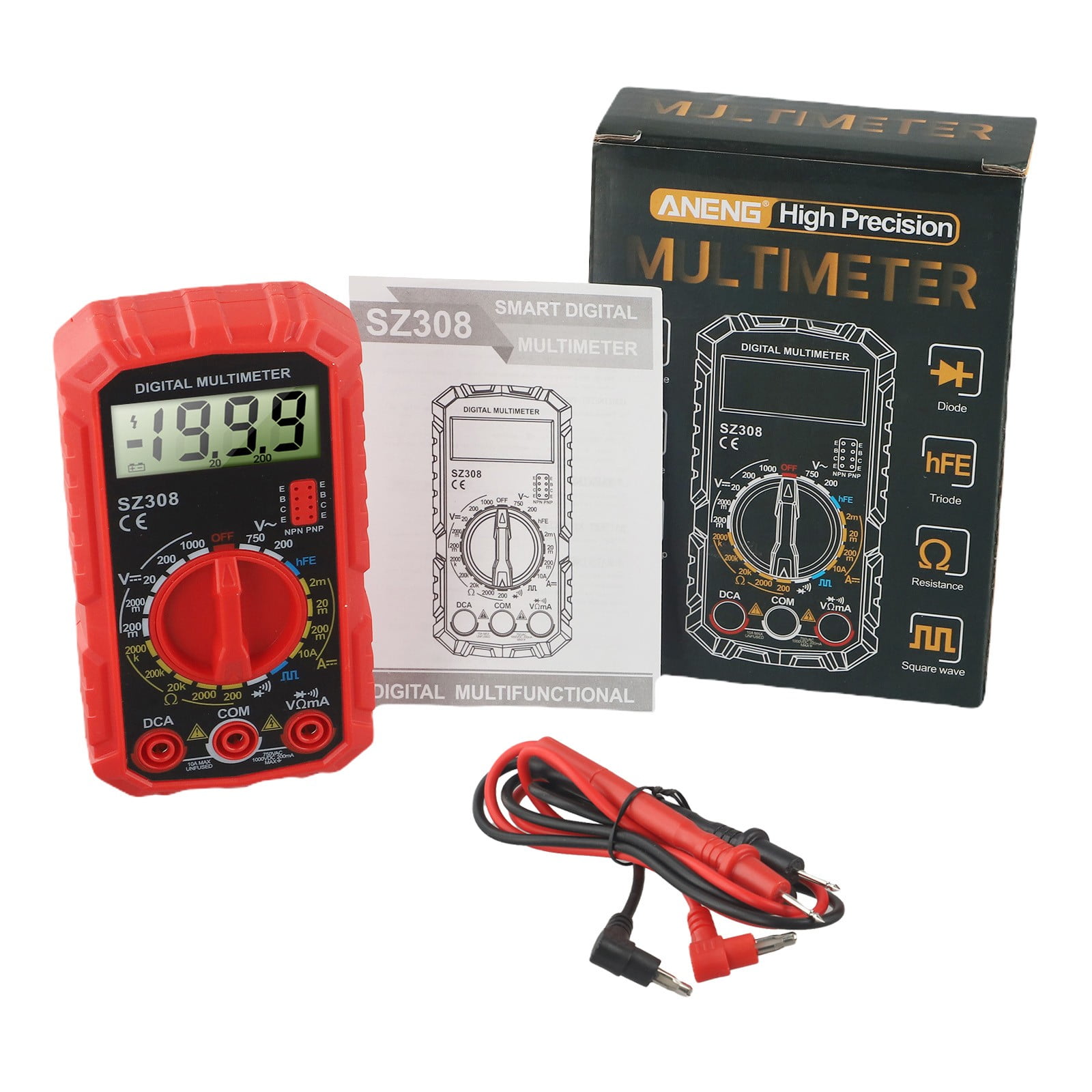 Electrical Multimeter Sz308 Tester Digital Multimeter Professional Tool ...