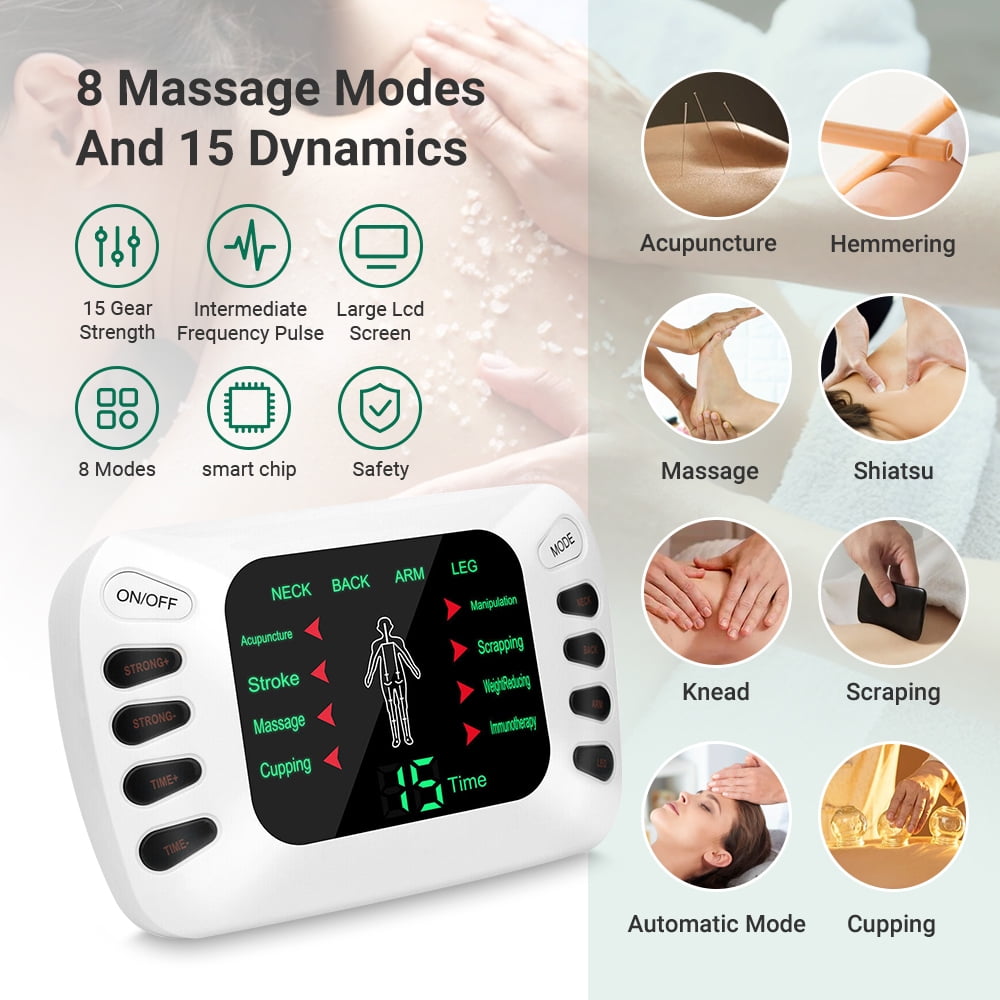 Electrical Muscle Relax Stimulator Massager Therapy Machine Pain Relief ...