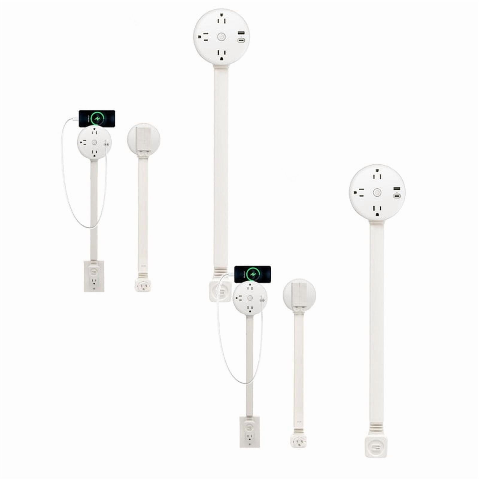 Electrical Outlet Extender, 180° Rotating Retractable Outlet Extender ...