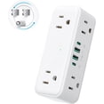 Electrical Outlet Extender, 6 AC Outlet Splitter with 360? Rotating ...