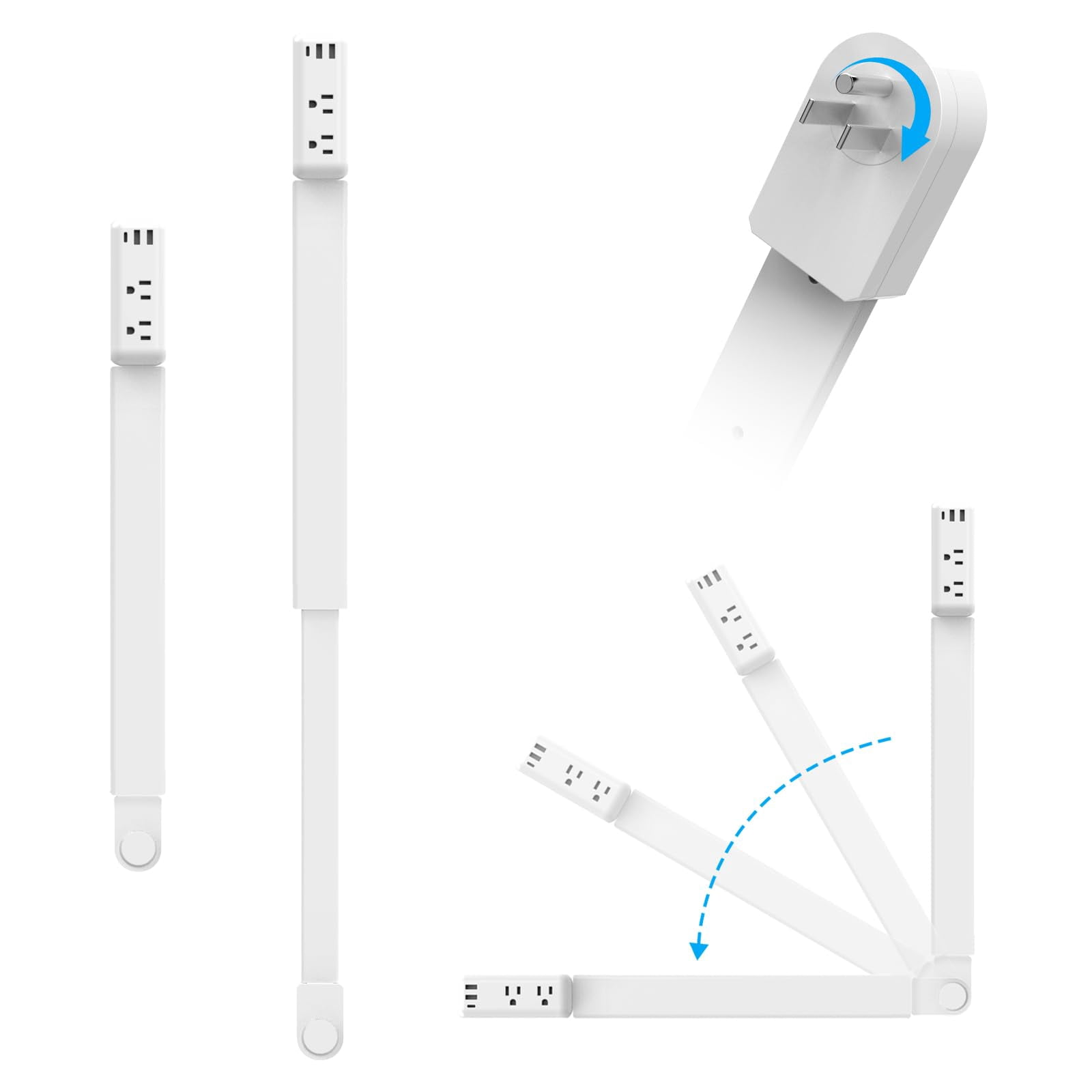 Electrical Outlet Extender Stick with 2 USB-A, 1 USB-C and 2 AC Outlets ...