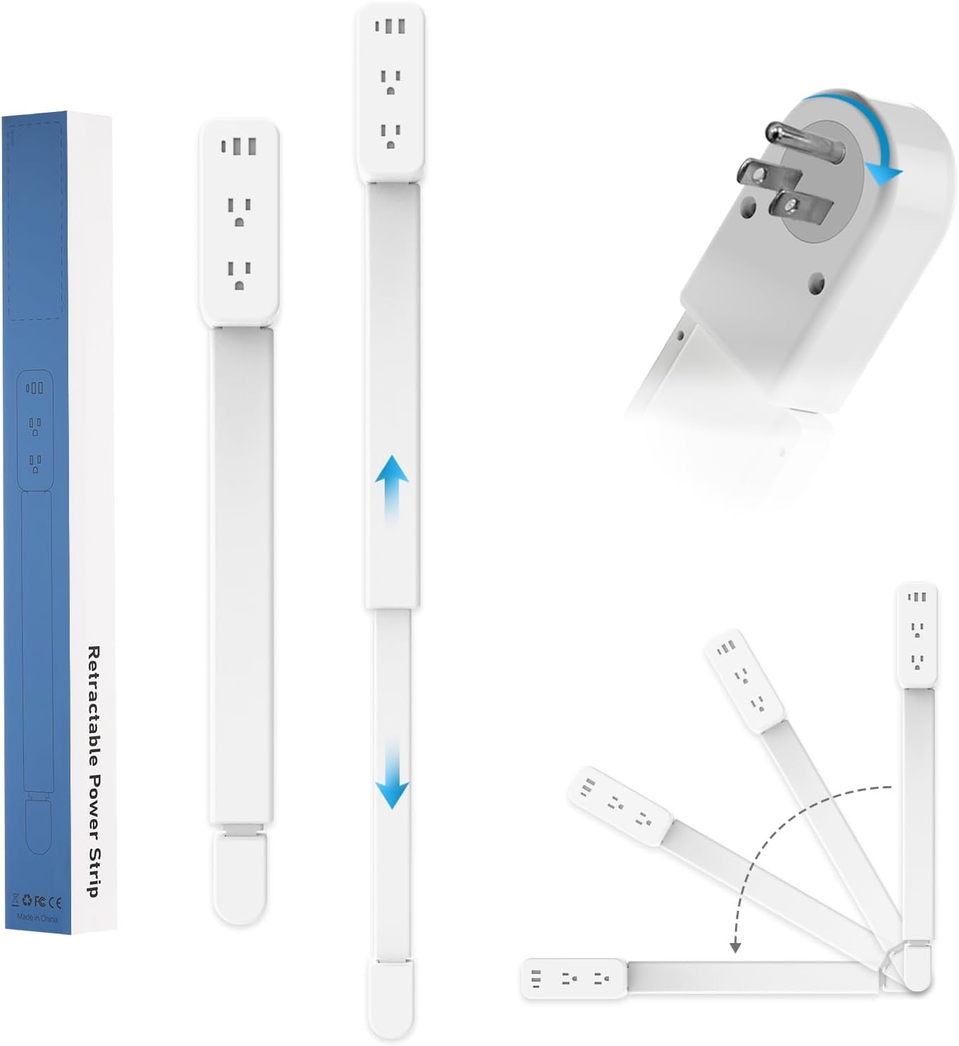 Electrical Outlet Extender Stick - Features USB-A, USB-C and 2 AC ...