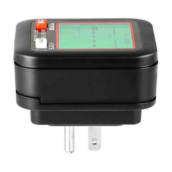 Electrical Outlet Tester with GFCI Trip Function, LCD Screen Receptacle ...