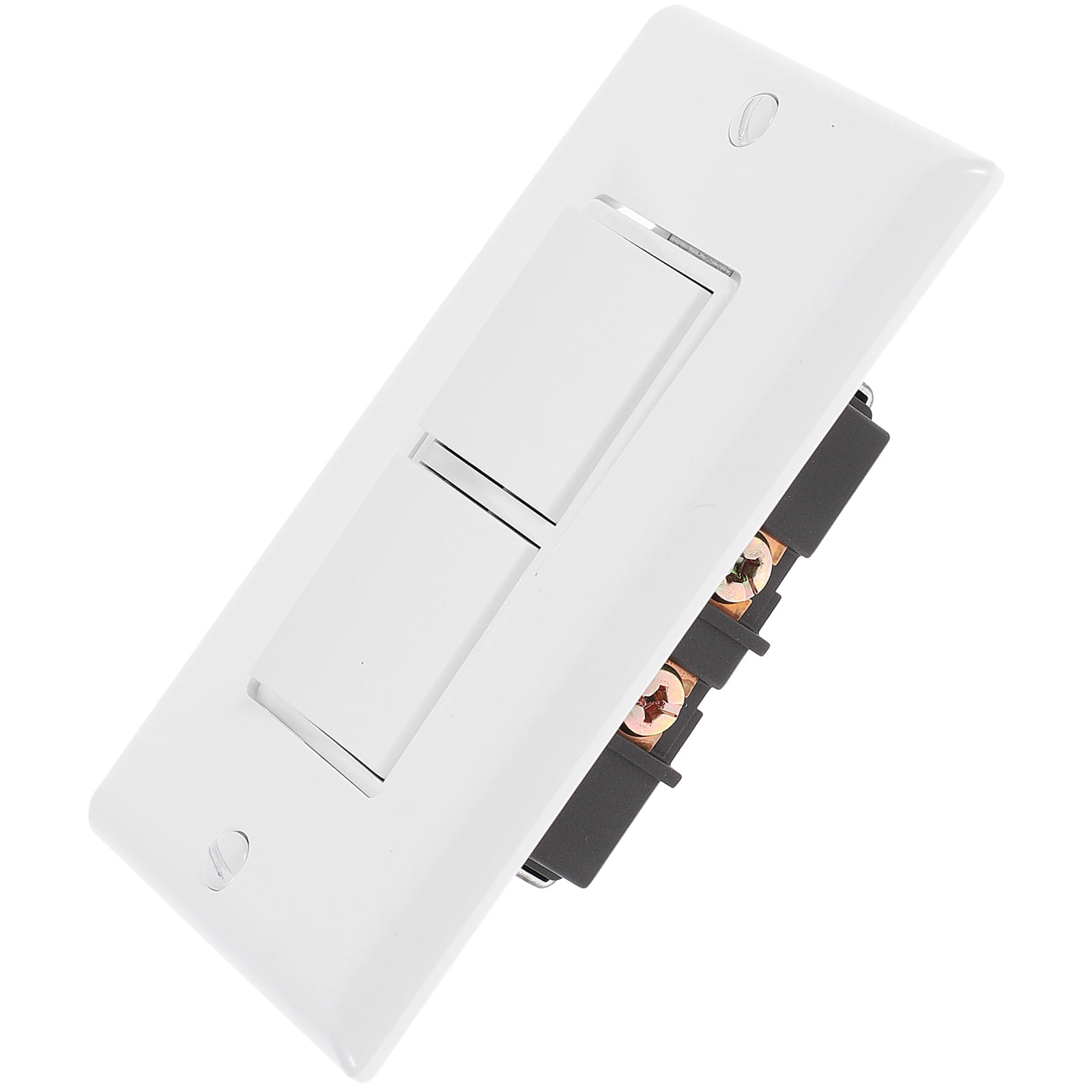 Rocker Combination 2 Individual Decorator 10 Amp Light Switch with Wall ...