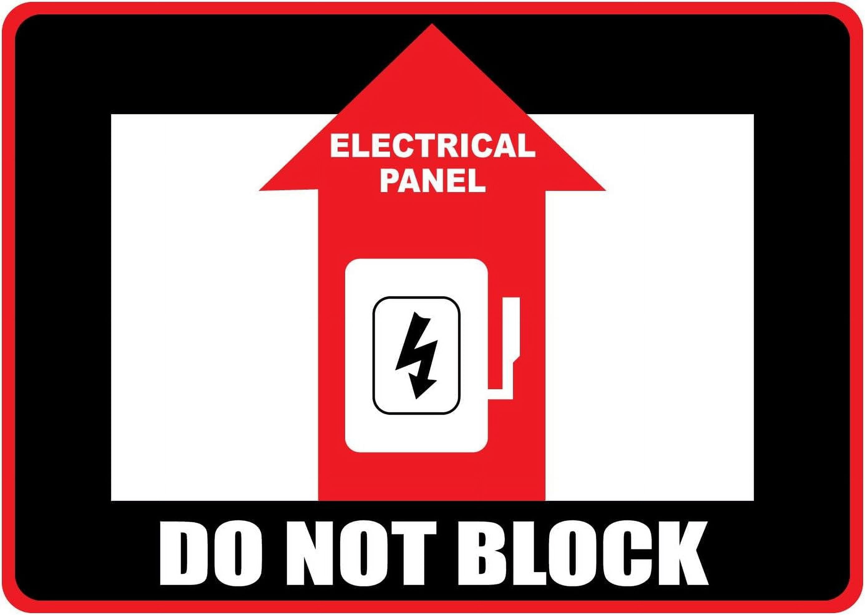 Electrical Panel Floor Decals Do Not Block Black Red Anti-Slip ...