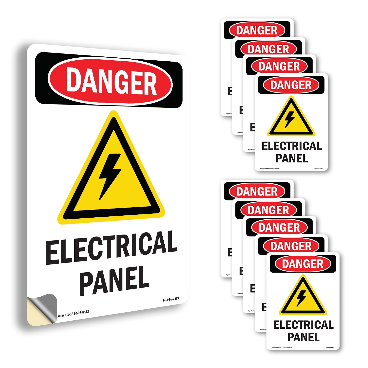 Electrical Panel OSHA Danger Vinyl Decal Label 10 Inch x 7 Inch - 10 ...