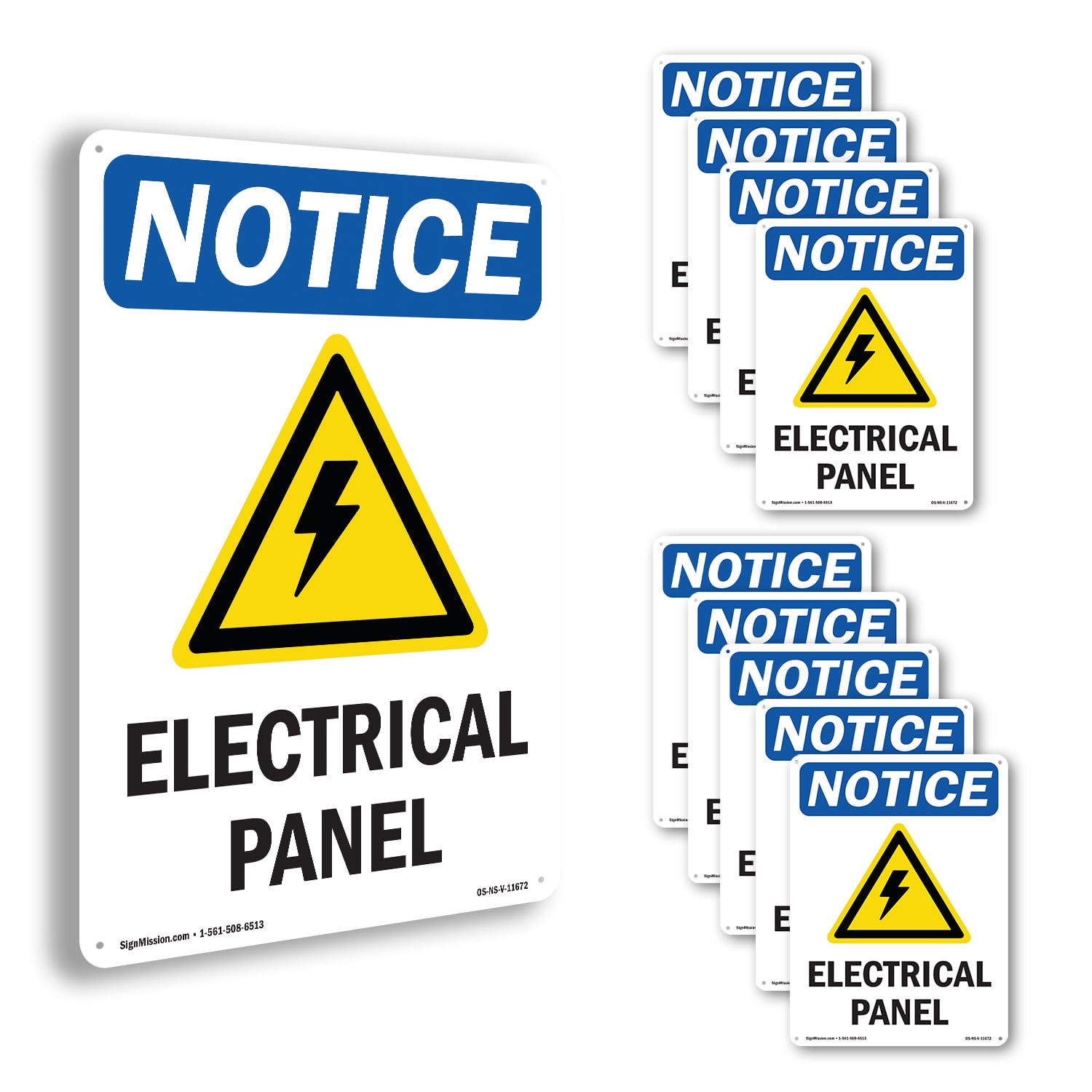 Electrical Panel OSHA Notice Aluminum Sign 24 Inch x 18 Inch - 10 Pack ...