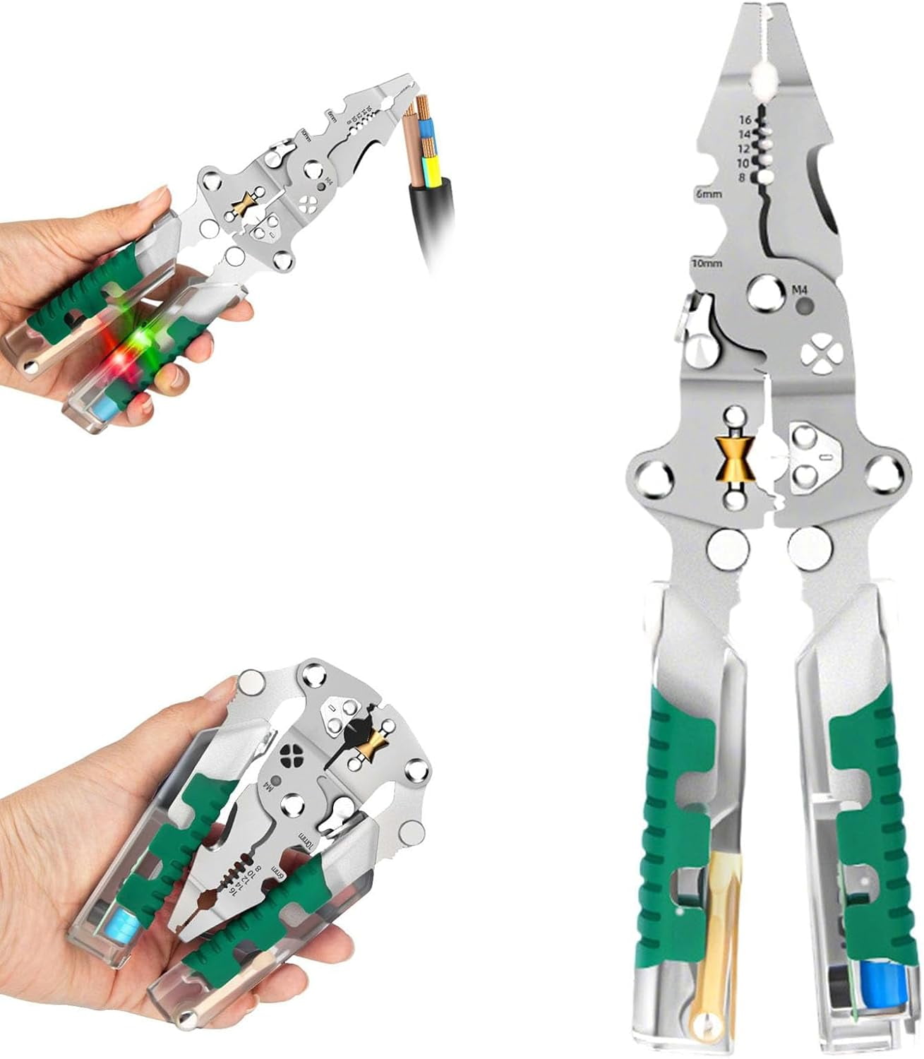 Electrical Pliers, 2026 Upgrade Folding Stylus Screwdriver Wire ...