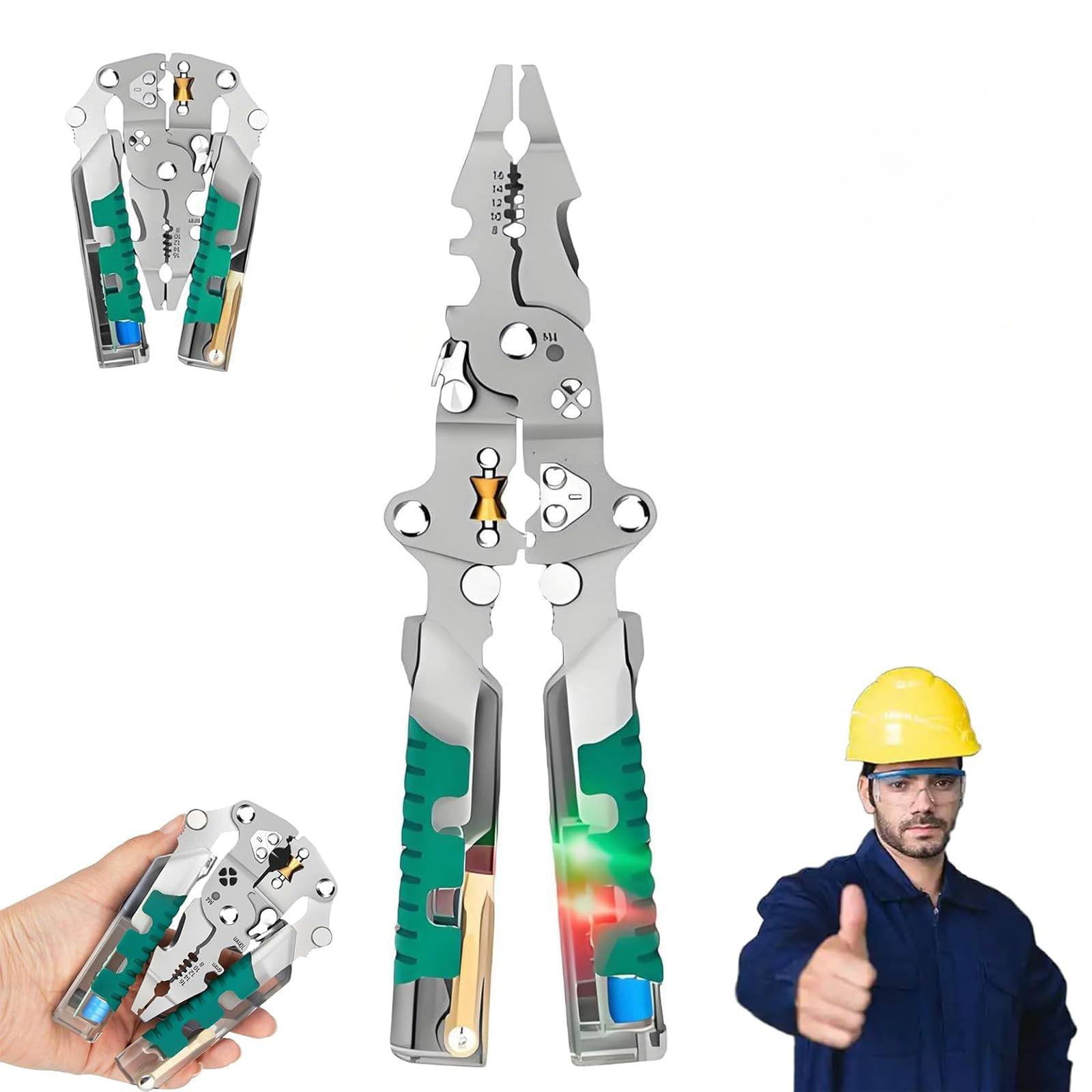 Electrical Pliers Multifunction Wire Stripping Tool with Voltage Tester ...