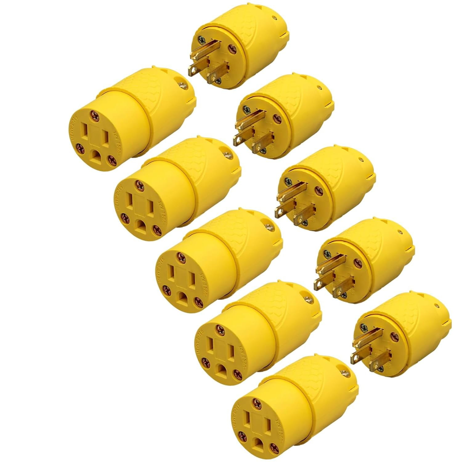 Electrical Replacement Plug & Connector Set, Extension Cord Ends Male ...