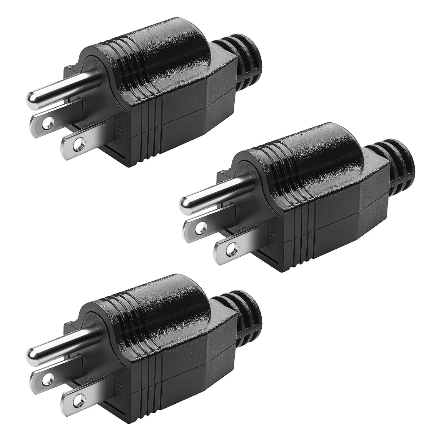 Electrical Replacement Plugs Male End Extension Cord 125V 15A 2Pole ...