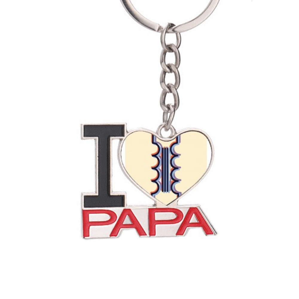 Electrical Resistance Animation Keychain Metal Keyring Holder Love PAPA ...