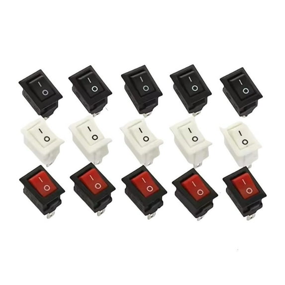 Electrical Rocker Switches 2 Pin 2 Position Iron Toggle Switches Simple ...