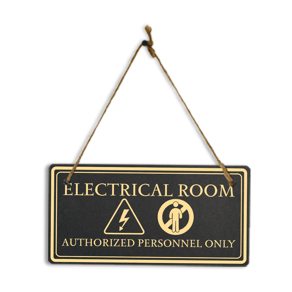 Electrical Room Authorized Personnel Only 5x10 Hanging Plus Wall or ...