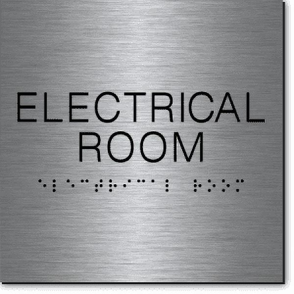 Electrical Room Sign-Steel / Black (2 Units) - Walmart.com