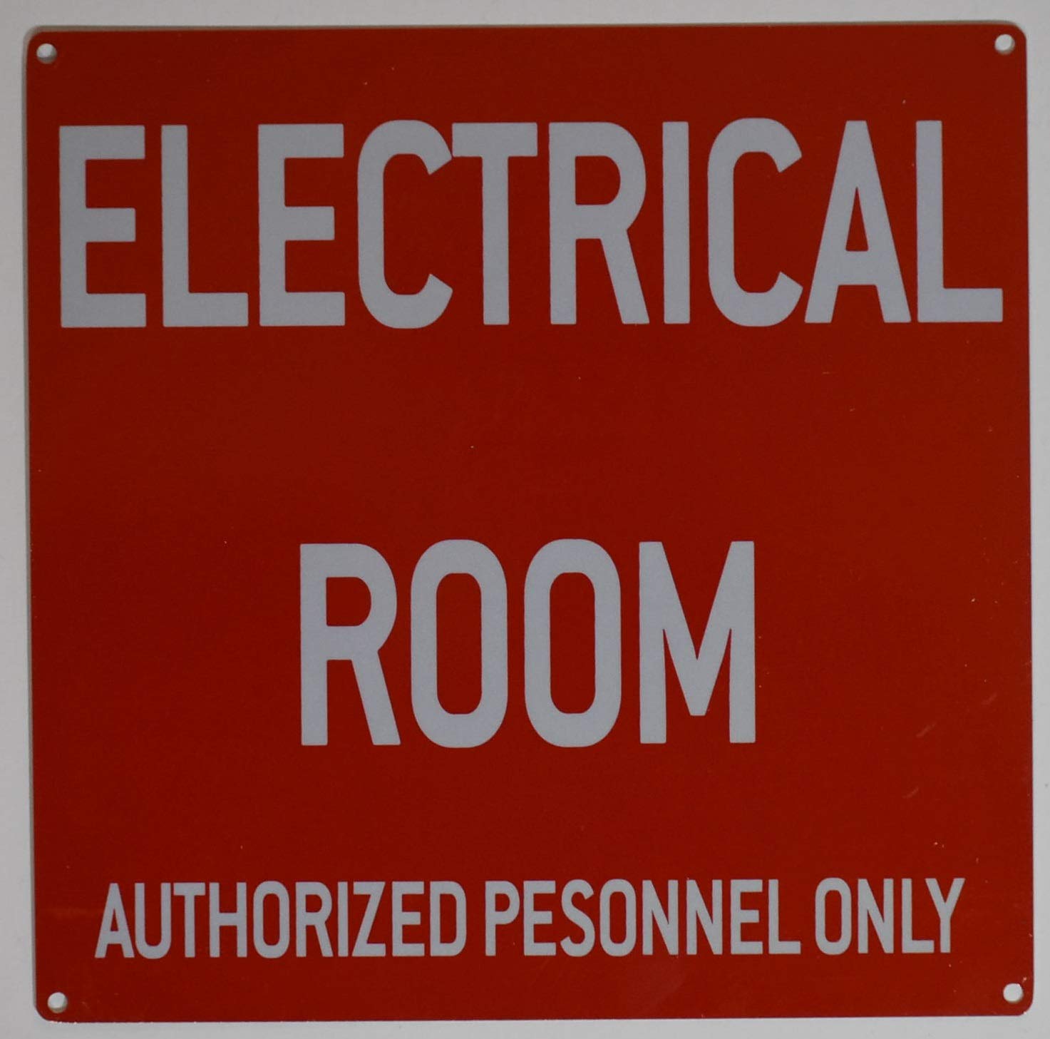Electrical Room Sign (red 10x10 Aluminium Rust Free) (ref-2201 ...