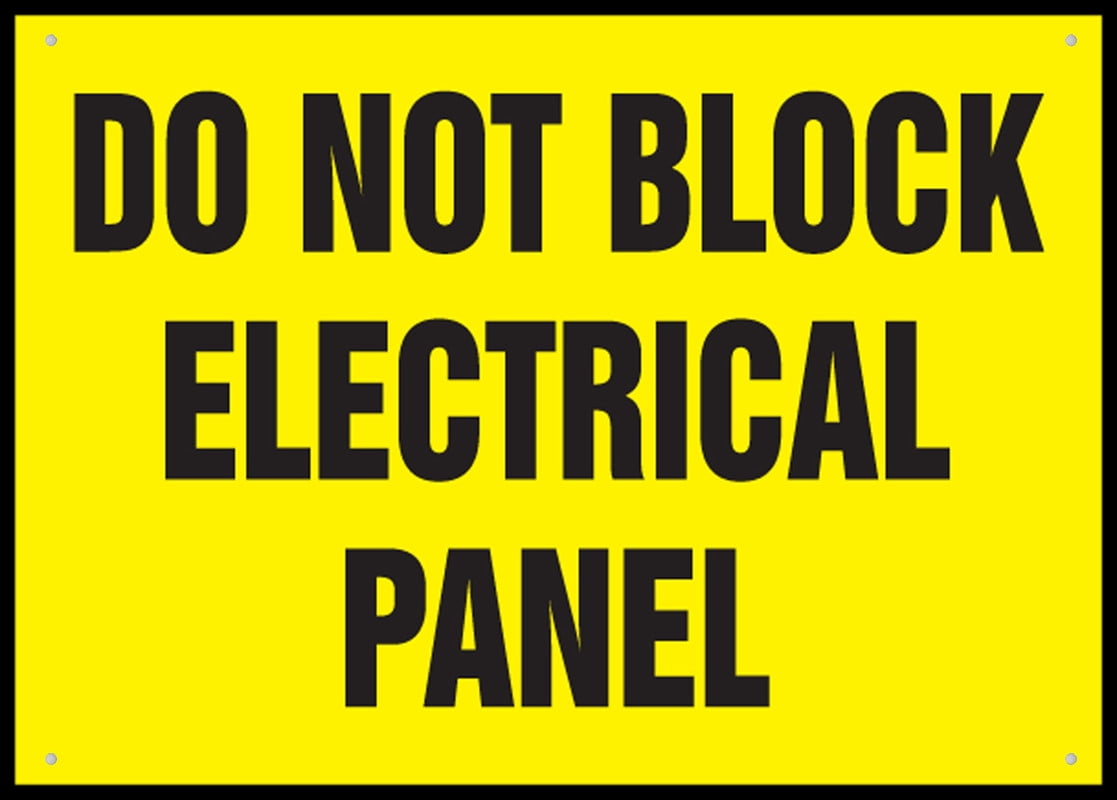 Electrical Safety Labels Do Not Block Electrical Panel 8"X12" Rust Free ...