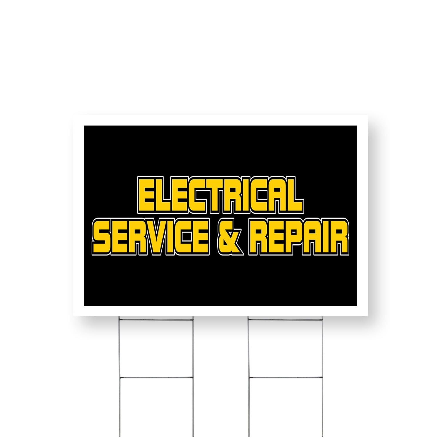 Electrical Service and Repair Yard Sign 24 Inch x 36 Inch Double Sided ...